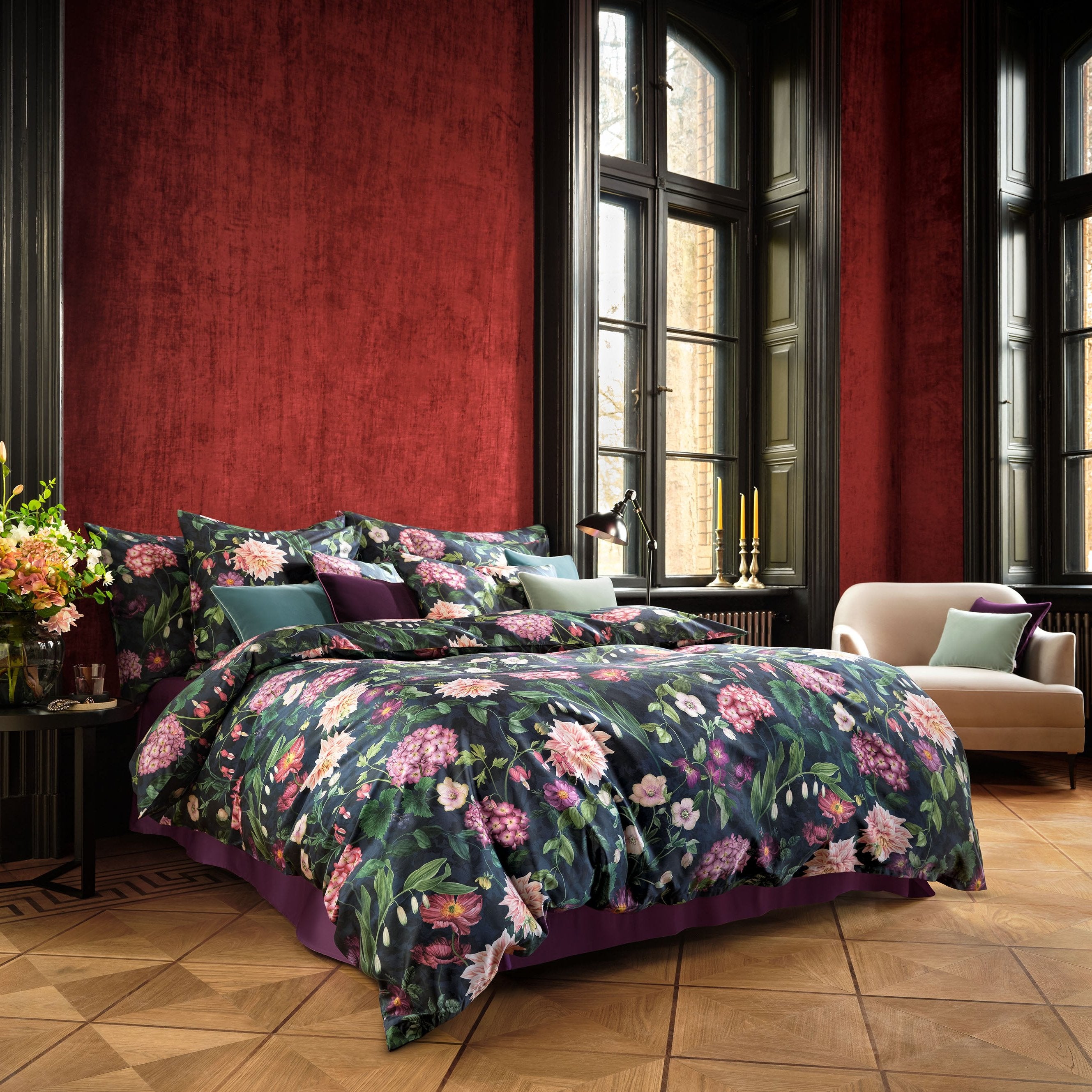 Schlossberg Ophilia Blue Bed Linens | Bettenhaus - Fine European Bedding